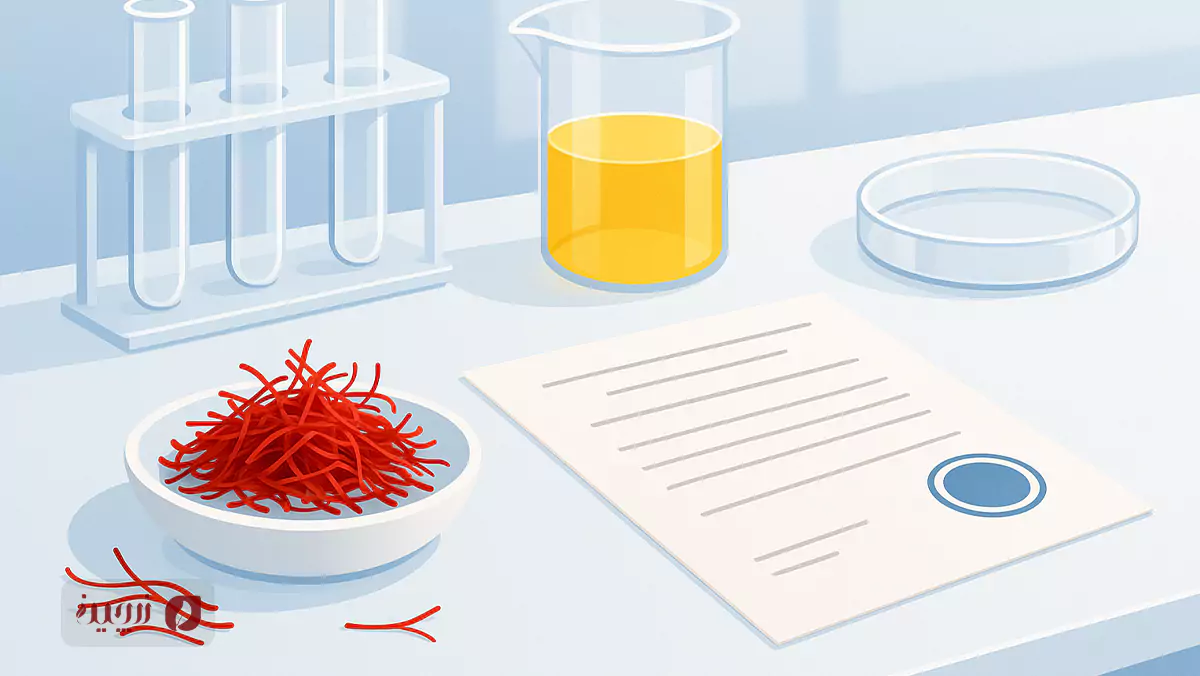 آزمایش و گواهی زعفران | راهنمای کامل استاندارد ISO 3632 و COA | زرچین